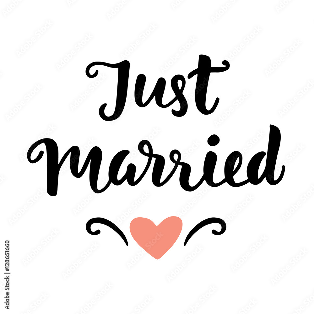 Just Married Vektor Stok | Adobe Stock