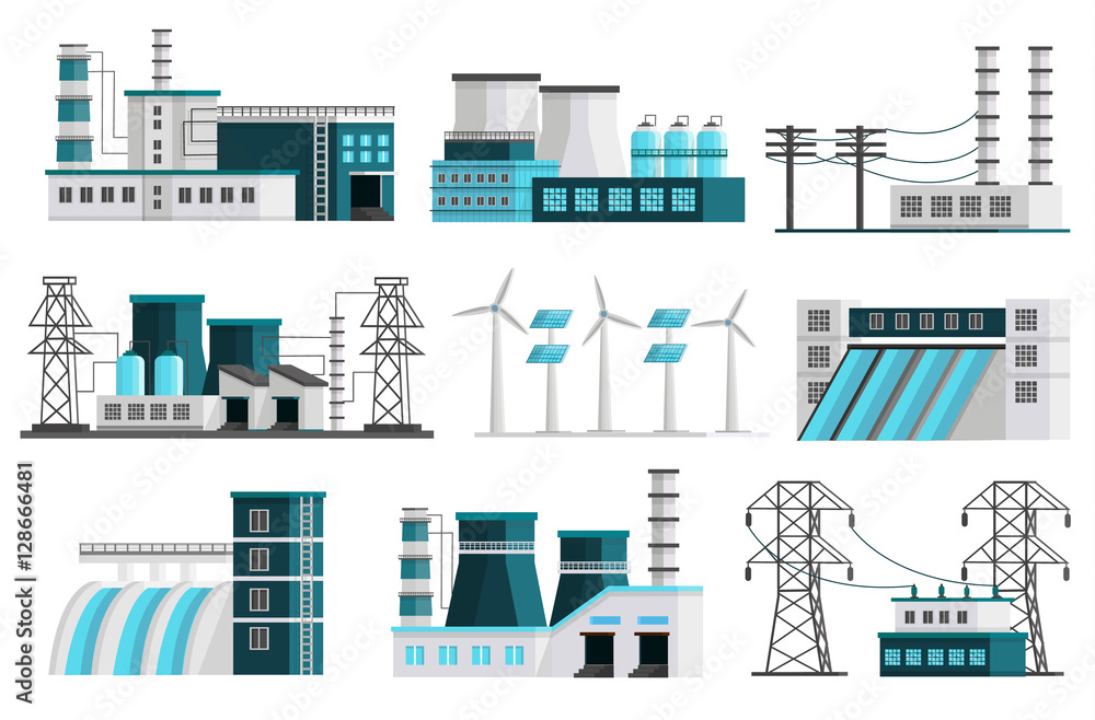Electric Power Plant Clipart