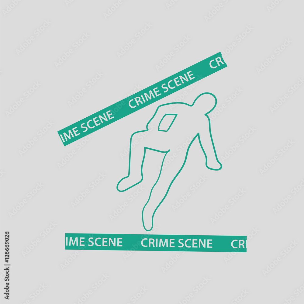 Crime scene icon Stock Vector | Adobe Stock