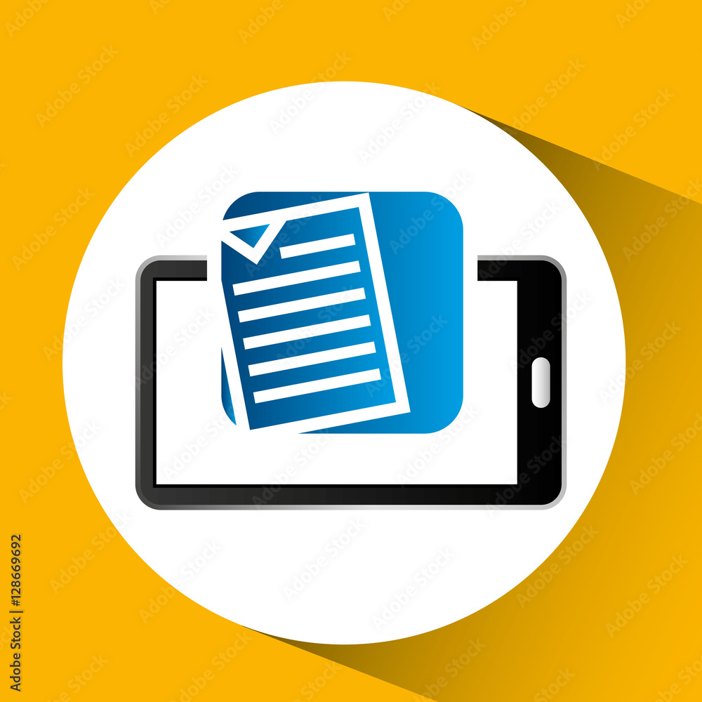 mobile phone icon document social media vector illustration eps 10 ...