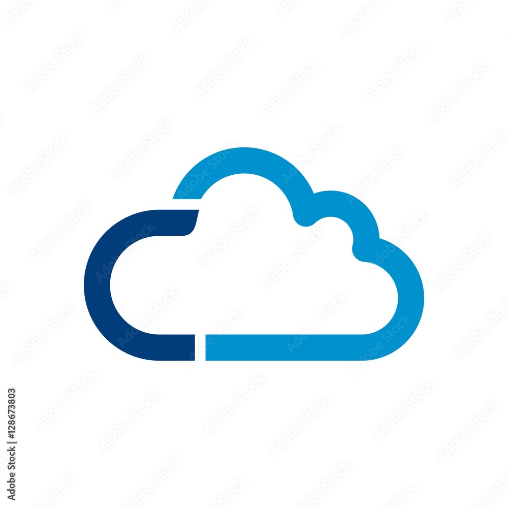 cloud logo vector Stock Vector | Adobe Stock
