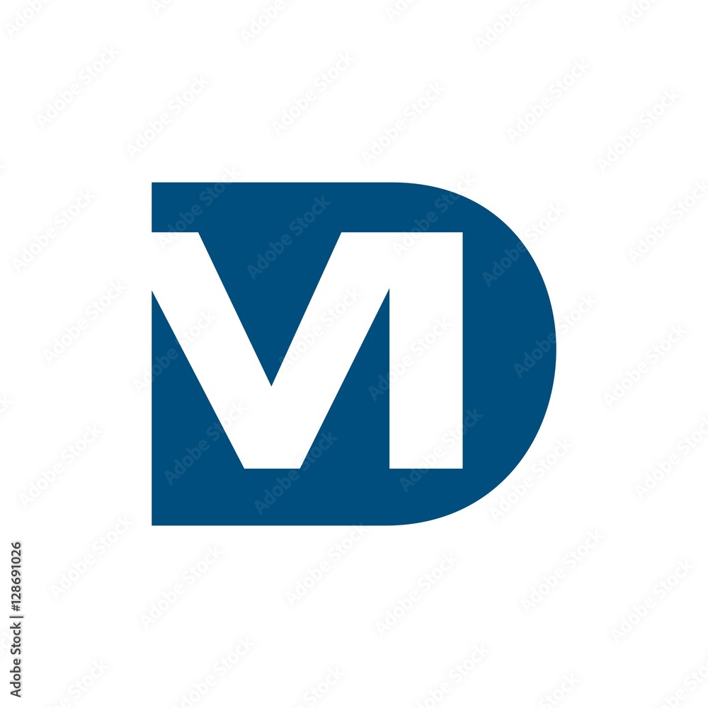 letter m and d logo vector Stock Vector | Adobe Stock