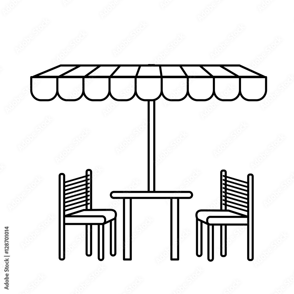 tent table chairs icon vector illustration graphic design Stock Vector ...