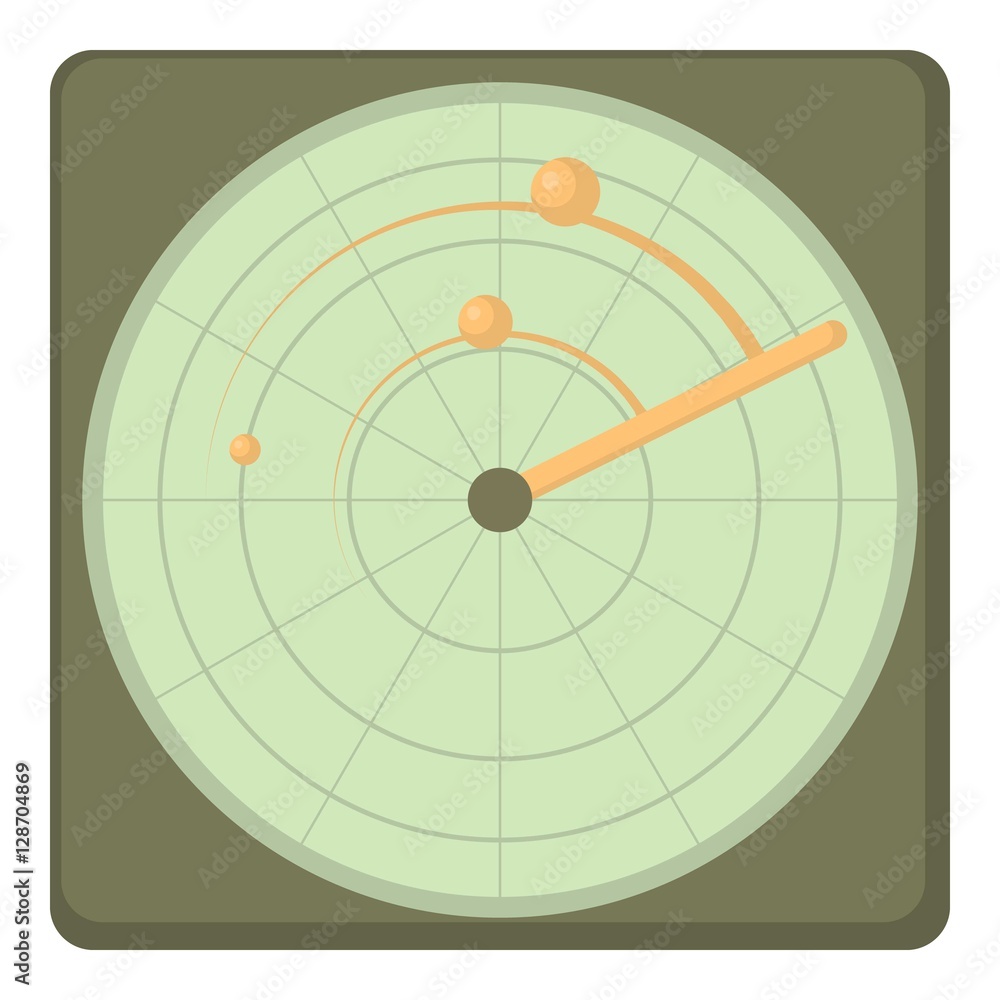 Radar icon. Cartoon illustration of radar vector icon for web Stock ...