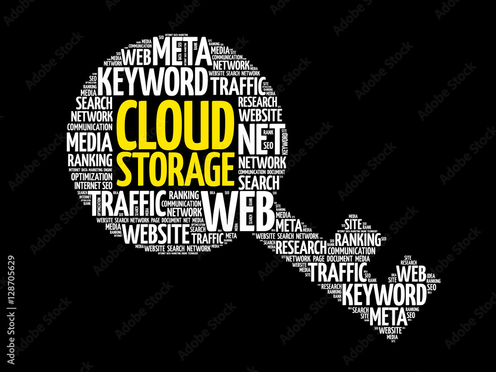 Cloud Storage Key word cloud, business concept Stock Vector | Adobe Stock