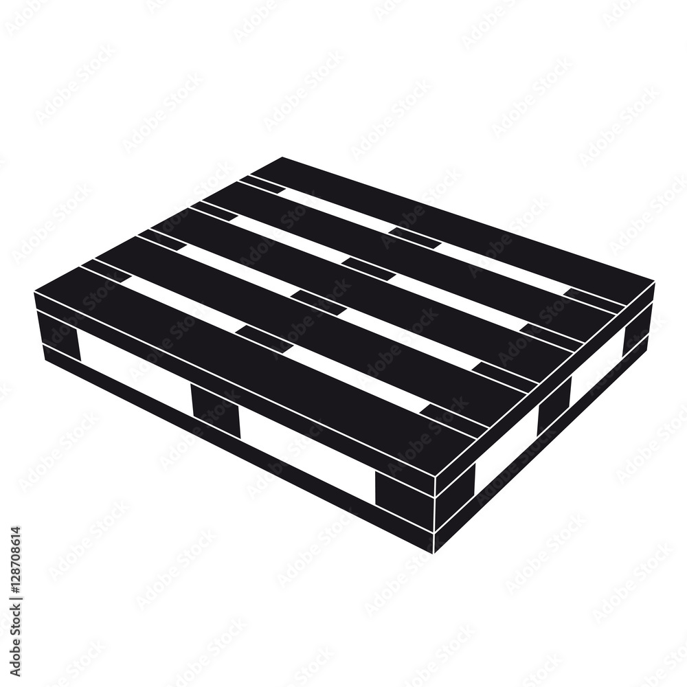 Vetor do Stock: wooden pallet black symbol vector | Adobe Stock