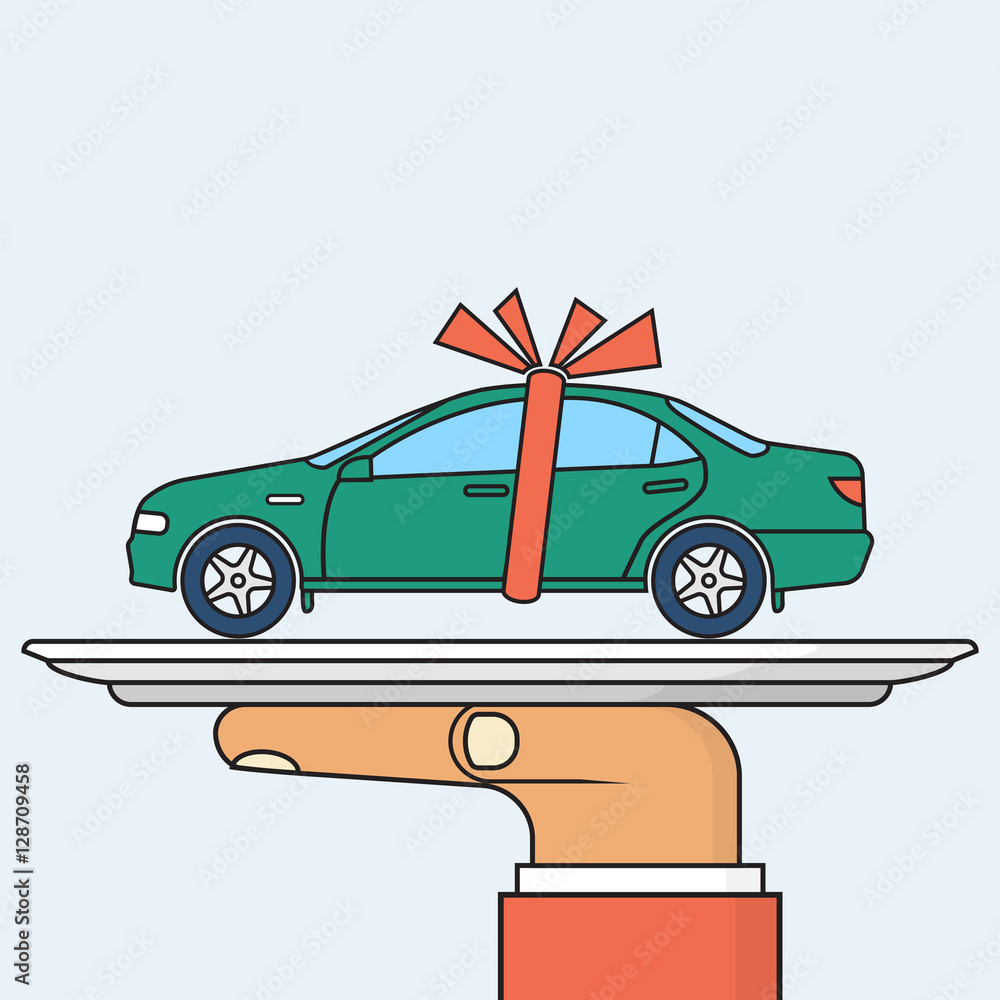 Car gift concept. Stock Vector | Adobe Stock