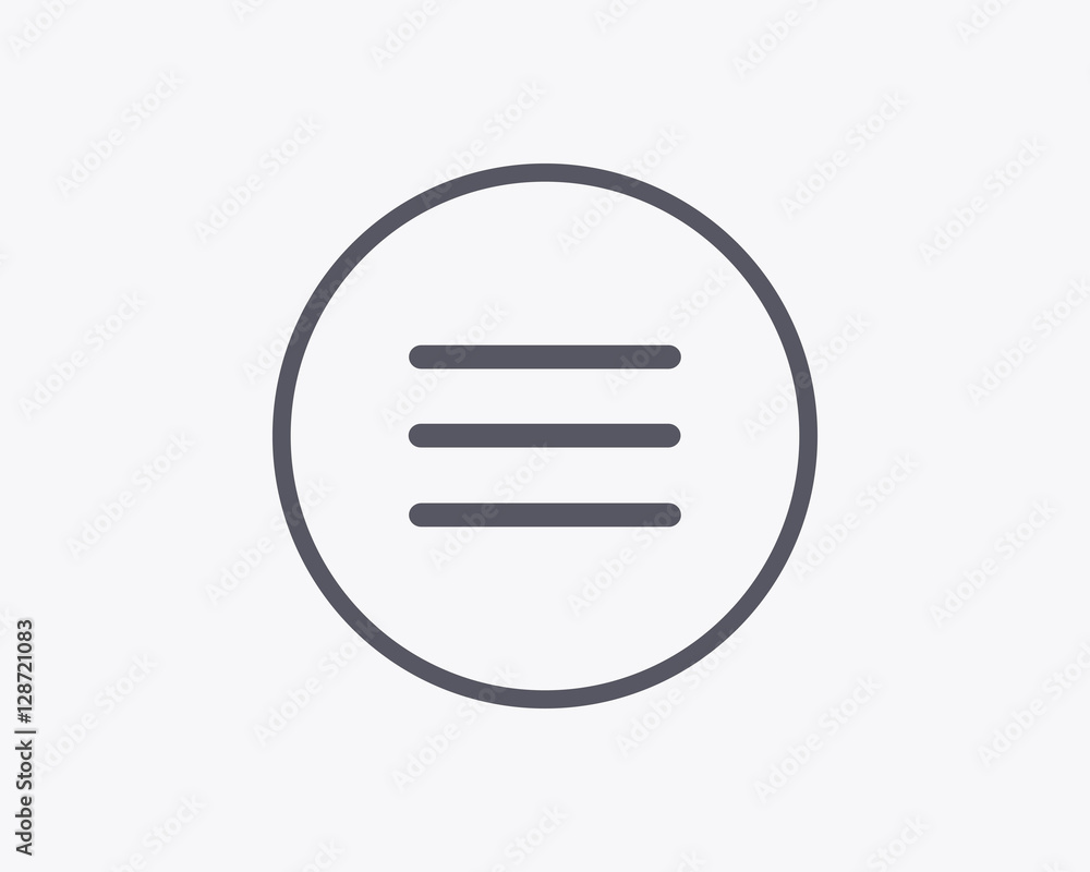 Hamburger Menu Icon - Vector illustration Stock Vector | Adobe Stock