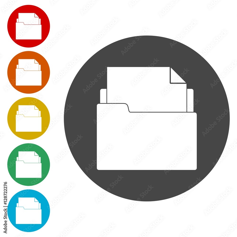 Folder Vector illustration, Document folder sign Stock Vector | Adobe Stock