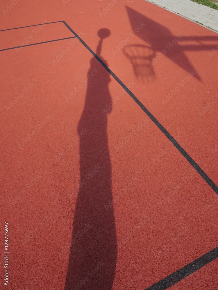 basketball player shadow Stock Photo | Adobe Stock