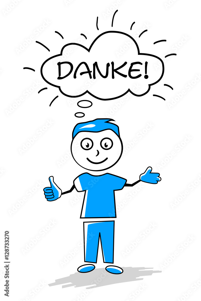 Cartoon - Danke - 1 Stock-Vektorgrafik | Adobe Stock