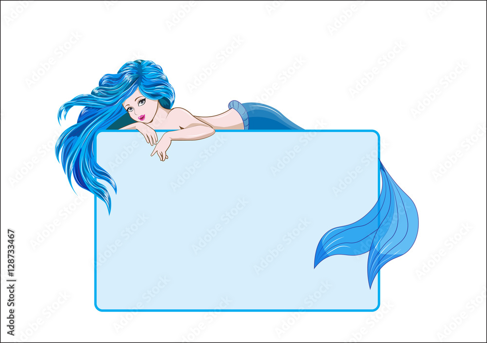 mermaid frame Stock Vector | Adobe Stock