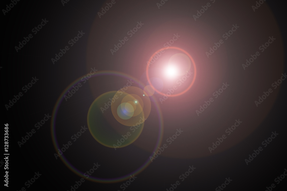 Sun light effect on the black color background ,Sun light illustration ...