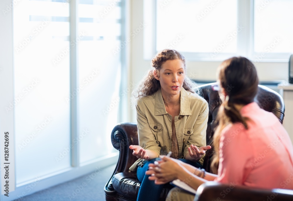Psychologist having session with her patient Stock Photo | Adobe Stock