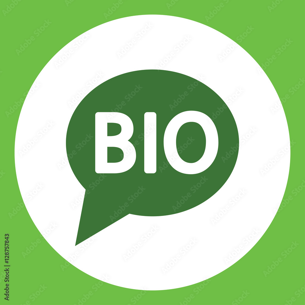 bio sign character biology emblem label word bubble dialog simpl Stock ...