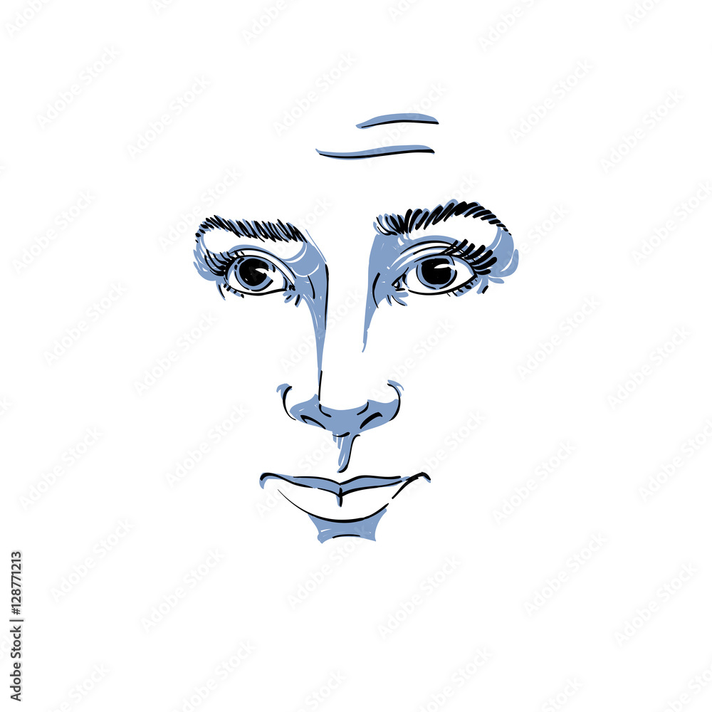 Graphic vector hand-drawn illustration of white skin attractive Stock ...