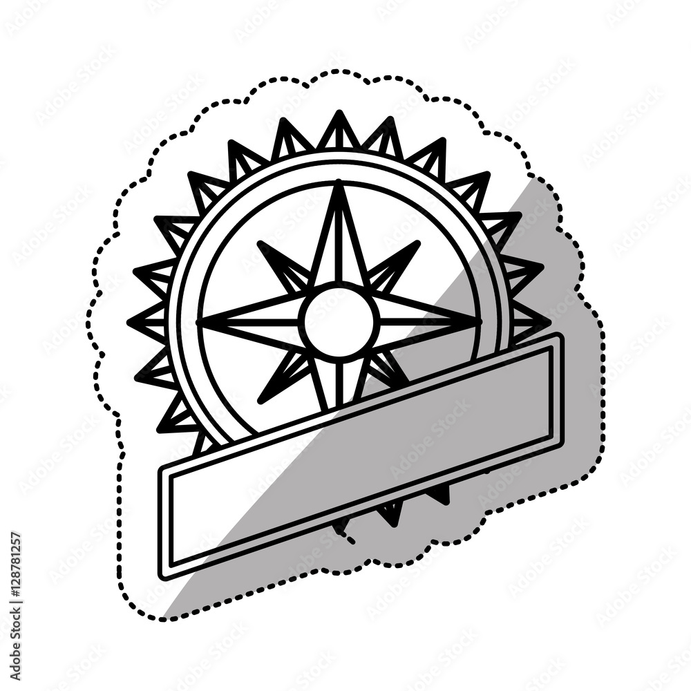 Compass icon. Instrument tool navigation location and object theme ...