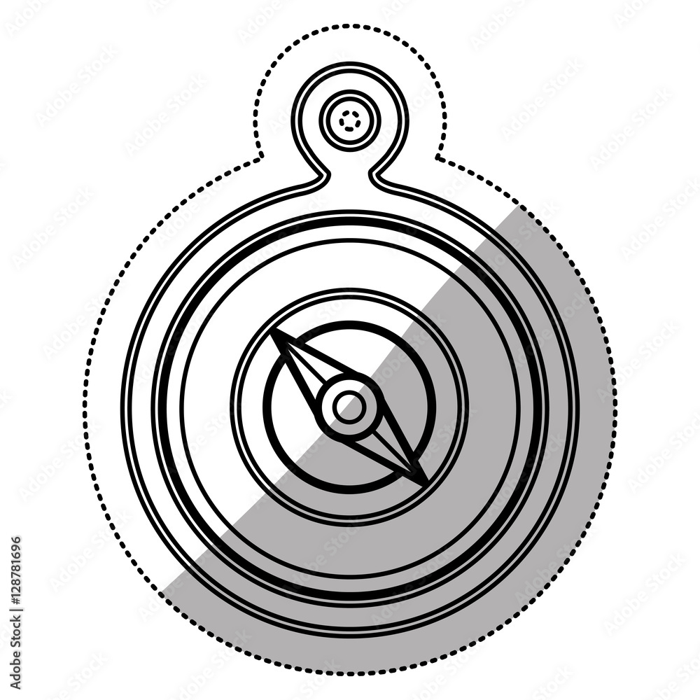 Compass icon. Instrument tool navigation location and object theme. Isolated design. Vector ...