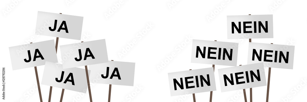 Schilder JA und NEIN Stock-Vektorgrafik | Adobe Stock