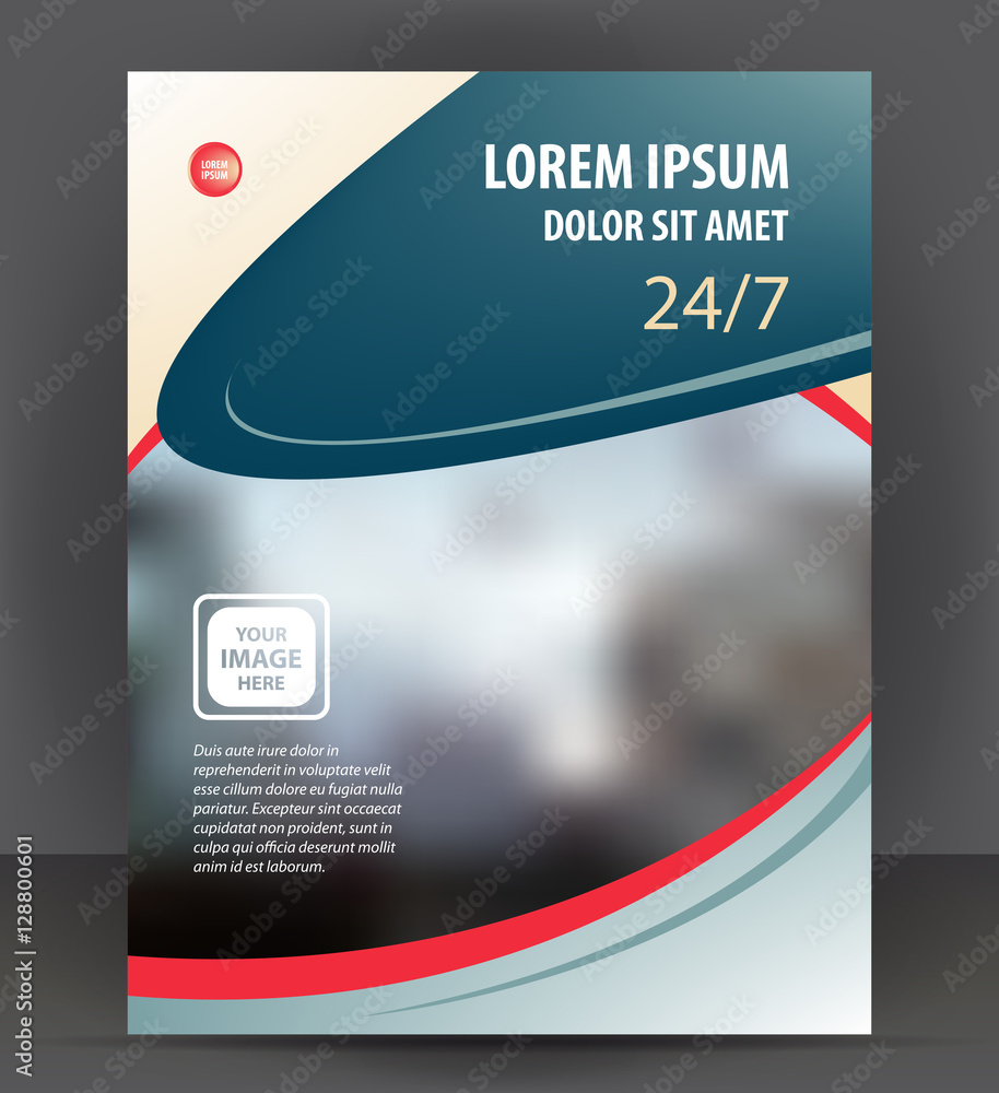 Abstract Flyer Brochure Cover Layout Design Print Template Pamphlet Vector Letter Format