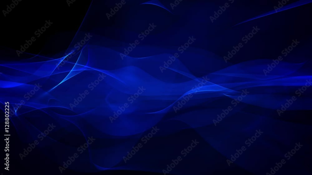 An abstract blue slow motion flame background with motion flowing from ...
