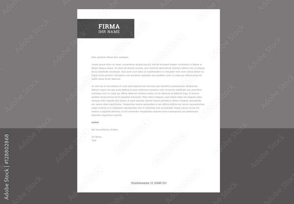 Moderner Briefkopf Stock Template | Adobe Stock