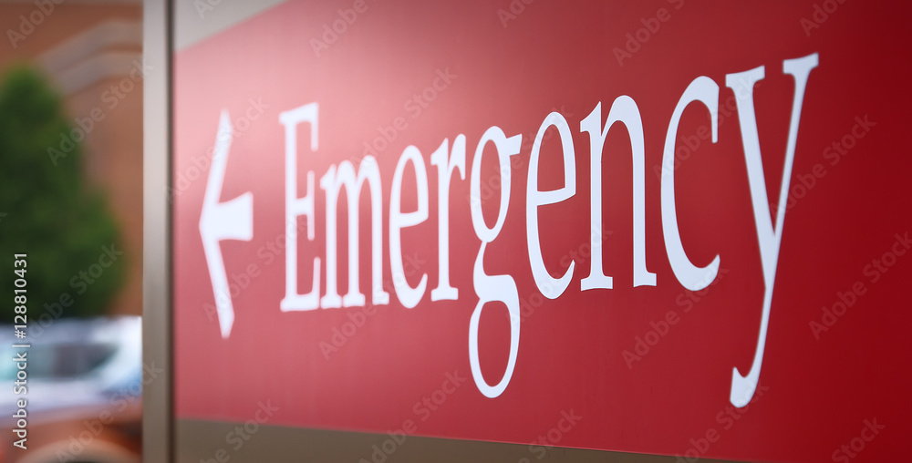 Hospital emergency sign Stock Photo | Adobe Stock