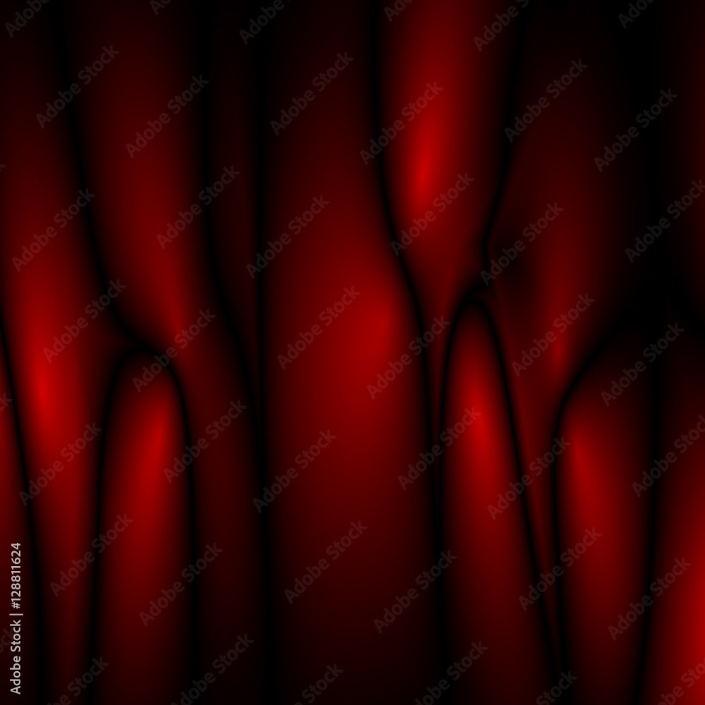 Red abstract futuristic glossy background with fabric, silk texture and ...