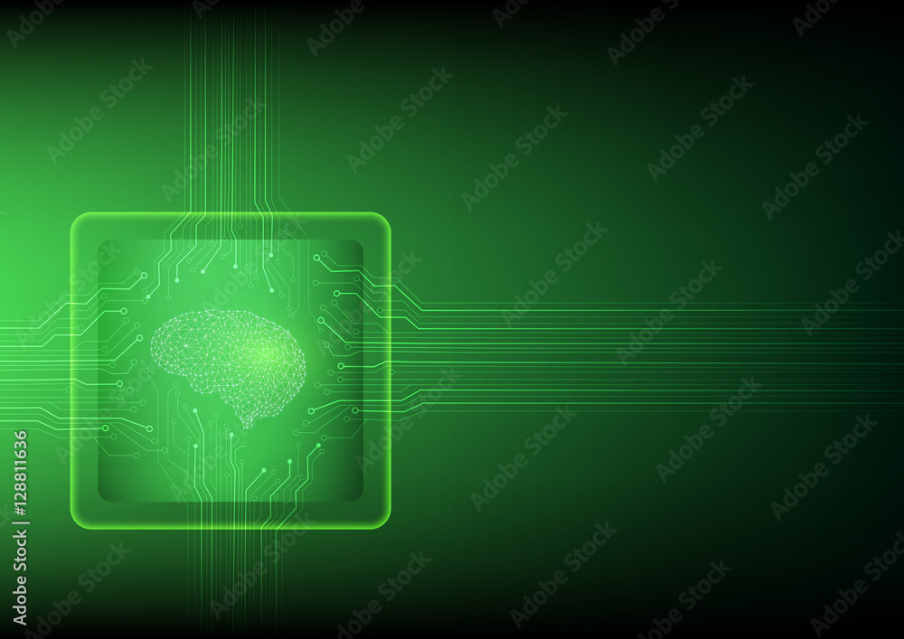 Abstract digital and technology background. The geometric of an ...