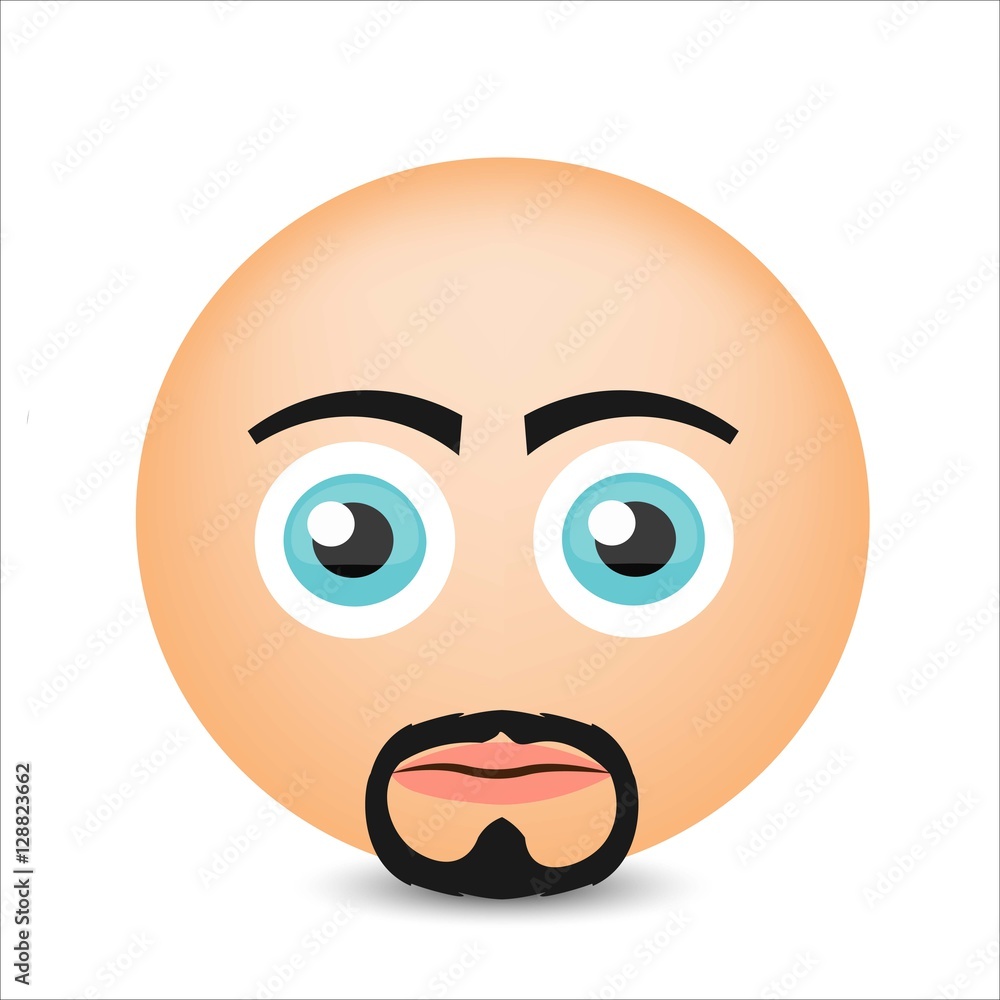 Smile man. Vector illustration. Stock Vector | Adobe Stock