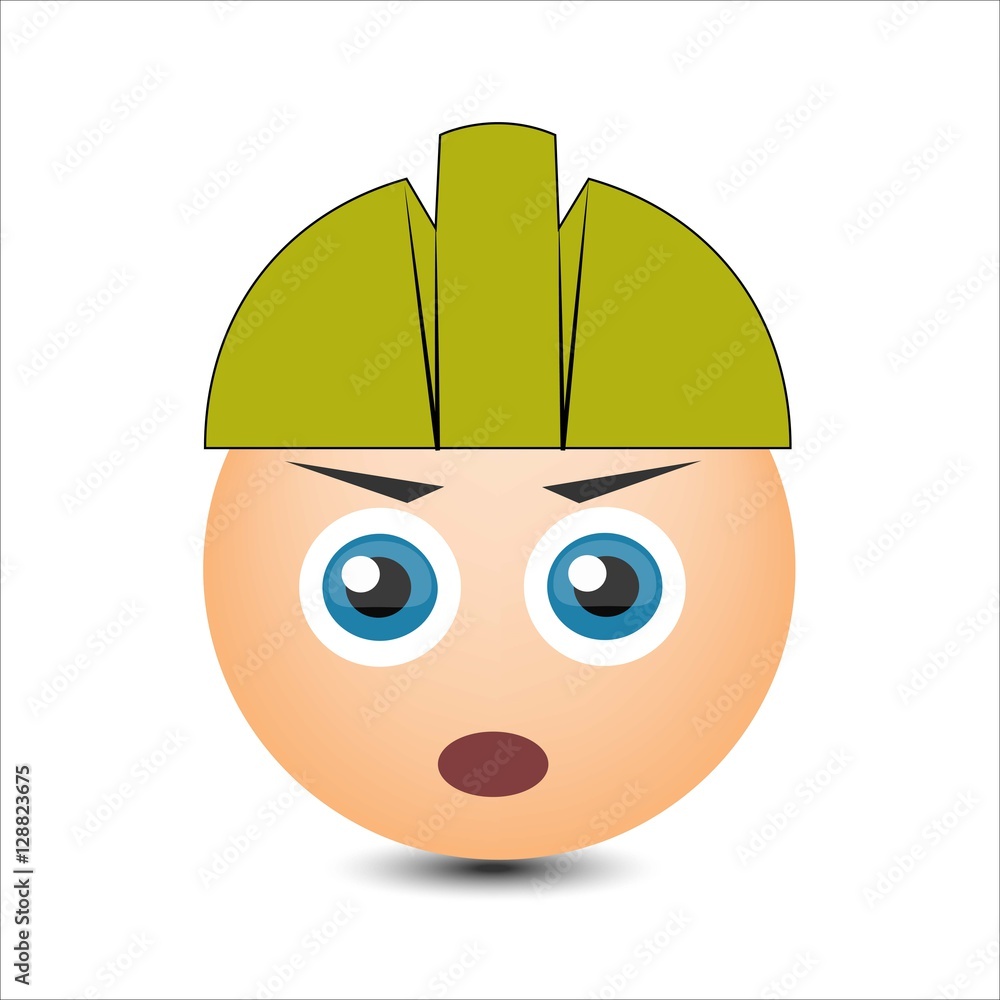 Smile worker. Vector illustration Stock Vector | Adobe Stock