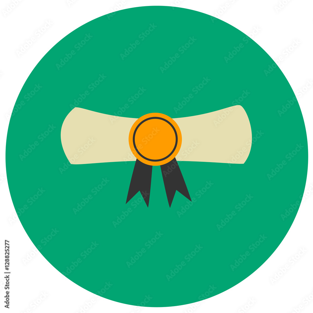 Sertification cute icon in trendy flat style isolated on grey ...