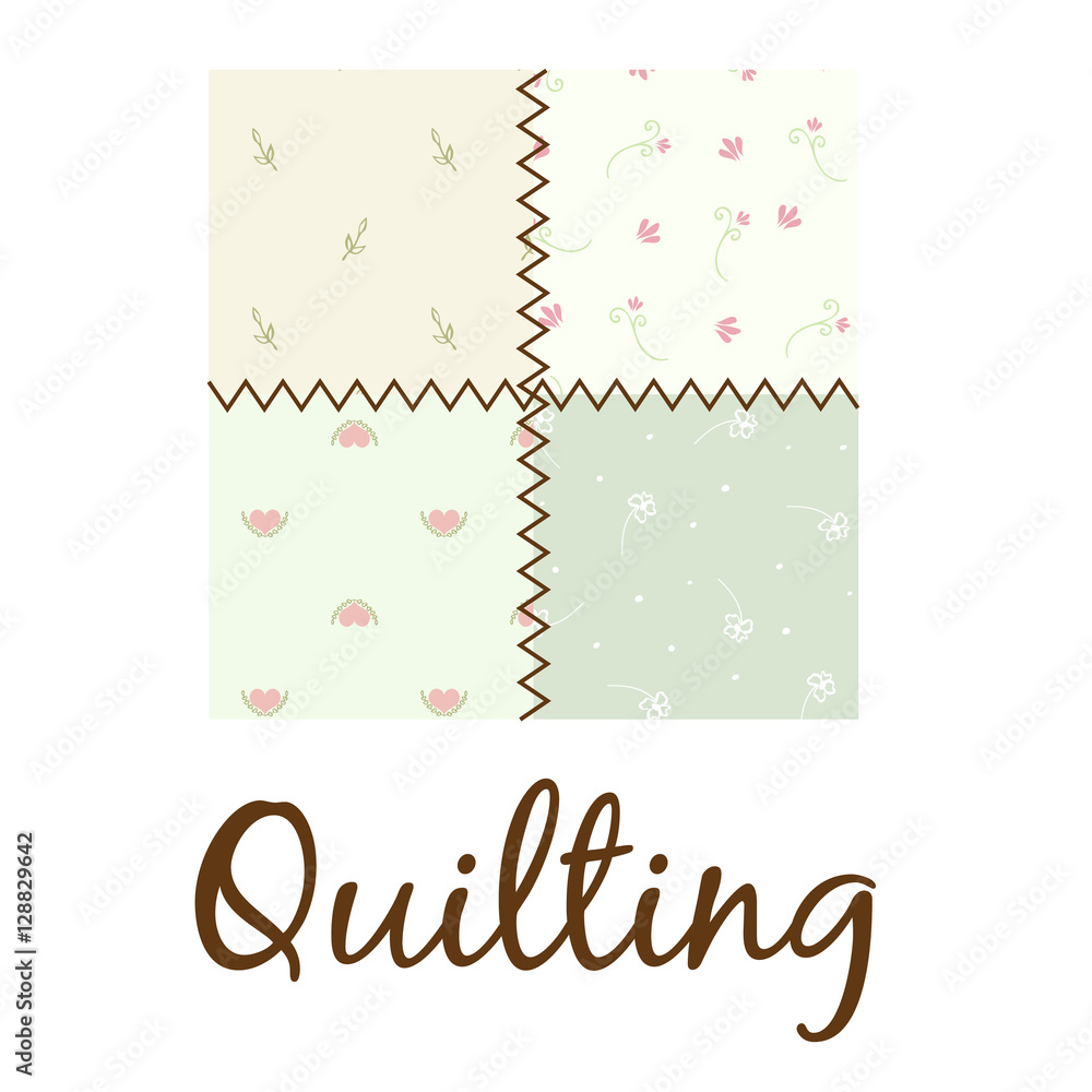 Quilting Logo Stock Vector | Adobe Stock