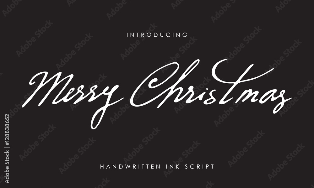 Handwritten ink script. Stock Vector | Adobe Stock