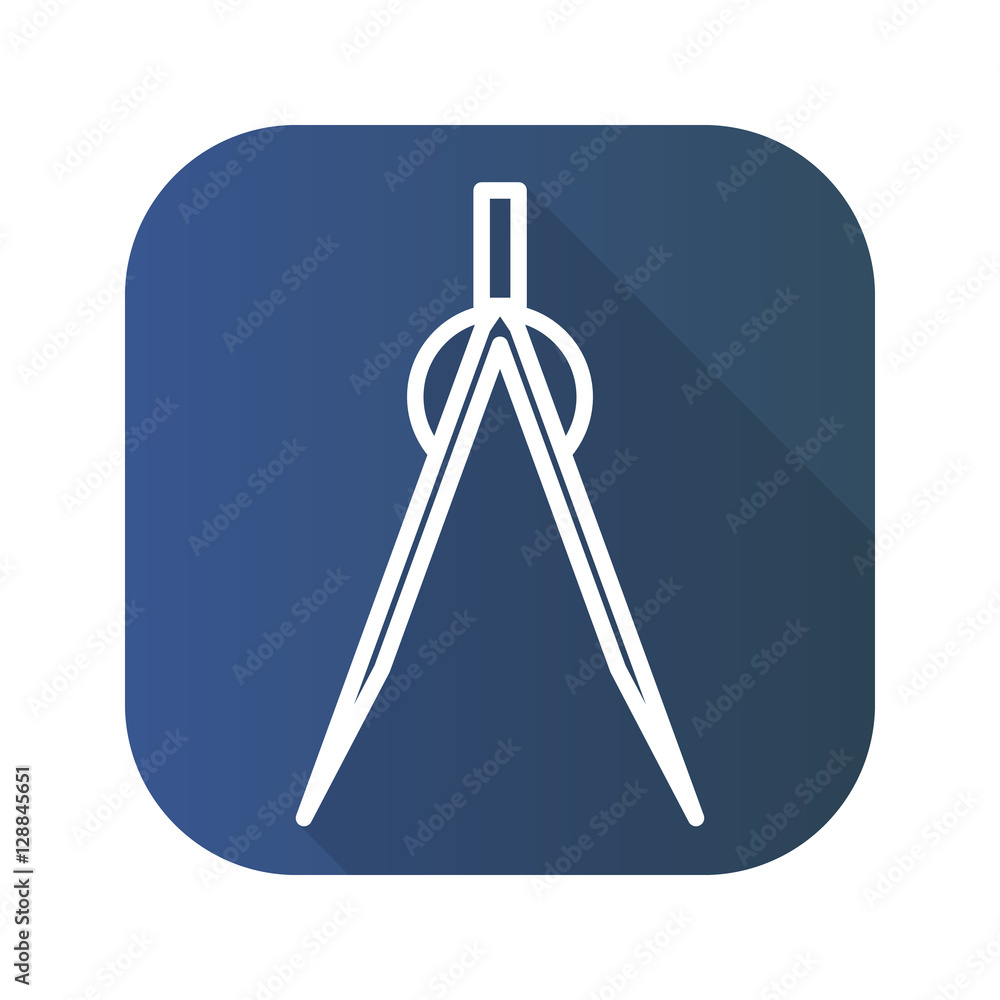 Divider flat linear long shadow icon. Vector line symbol. Stock Vector ...