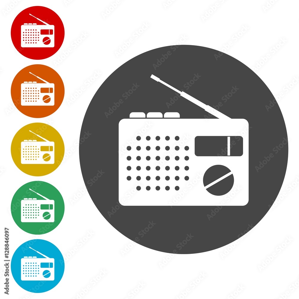 Radio symbol Vector, Radio Icon Vector Stock Vector | Adobe Stock