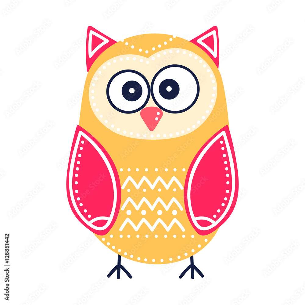 Yellow Owl Clip Art