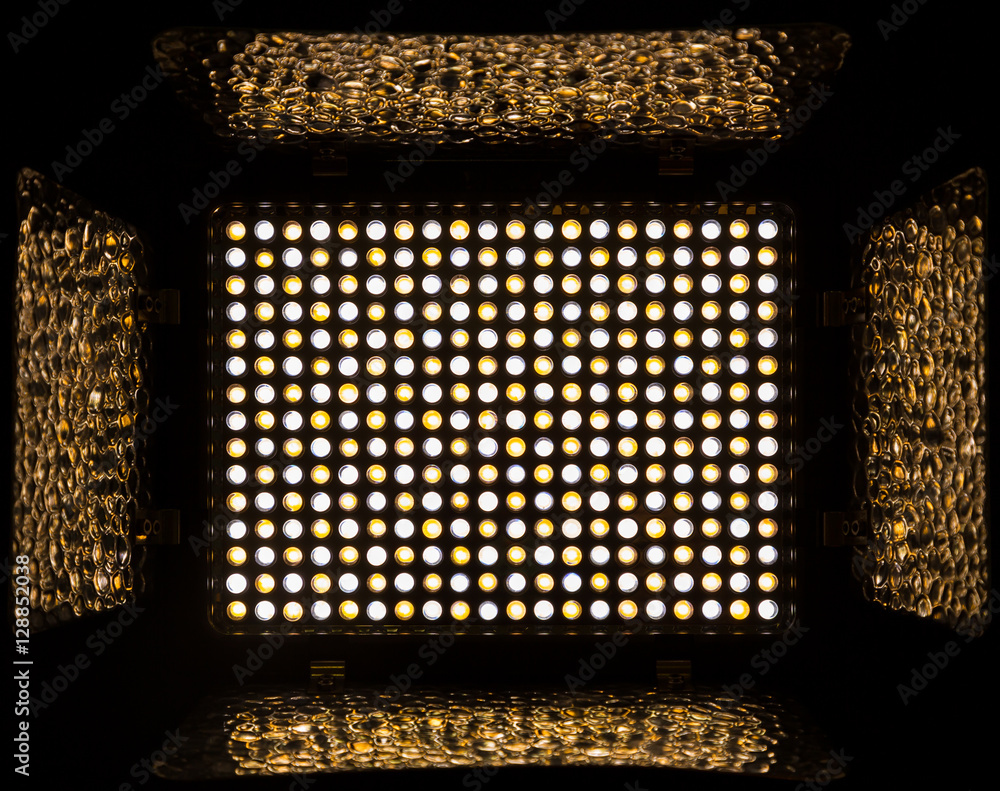 Led lighting device for the shooting with variable color temperature ...