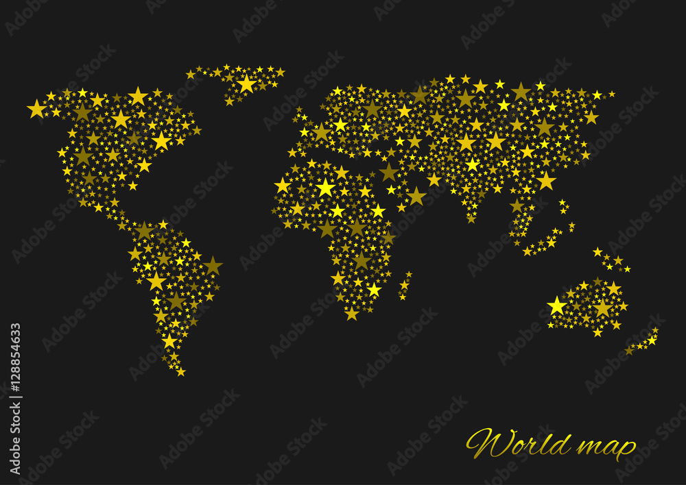 World map illustration Stock Vector | Adobe Stock
