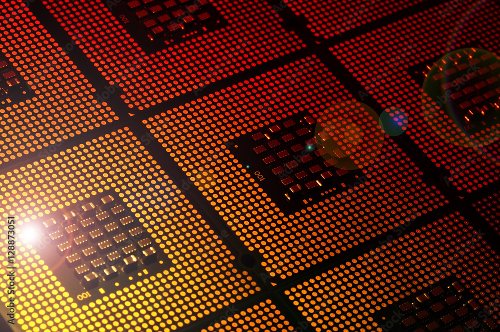 computer processors aligned with abstract lighting effects ...