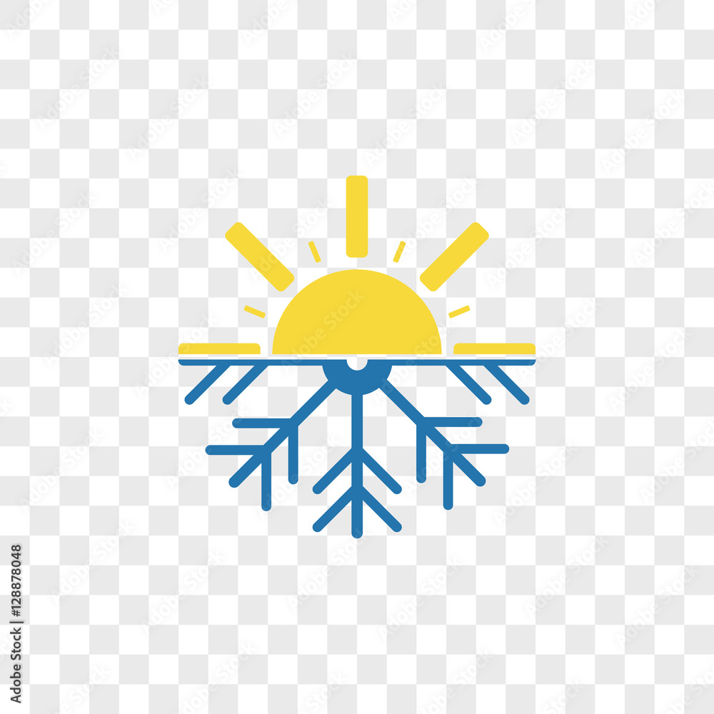 snowflake with sun Stock Vector | Adobe Stock