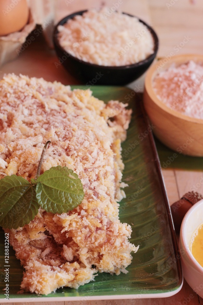 Poster Making pork fried with breaded ( pork cutlet tonkatsu). – Wall ...