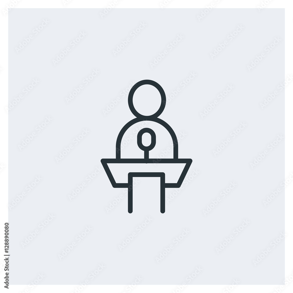 Conference speaker icon Stock Vector | Adobe Stock