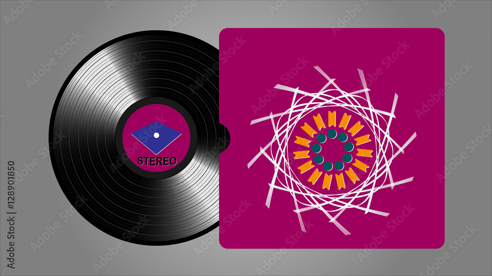 Vinyl records, realistic vinyl design, old design Stock Vector | Adobe ...