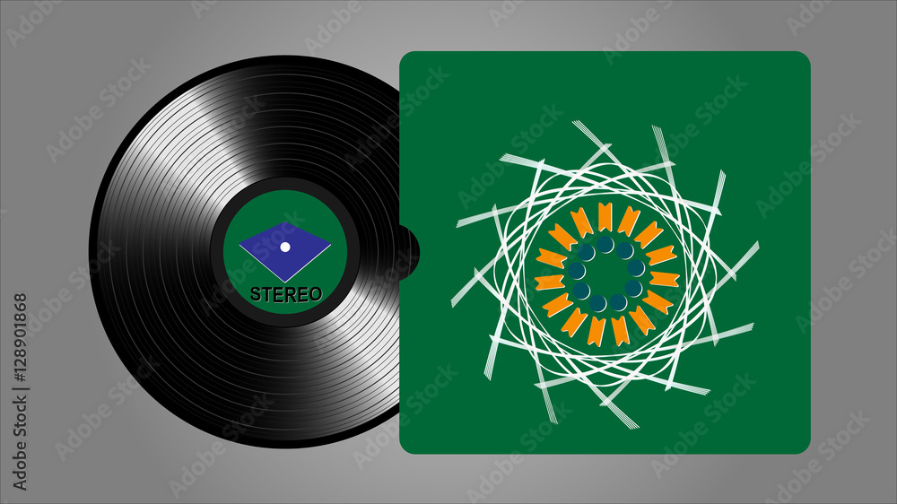 Vinyl records, realistic vinyl design, old design Stock Vector | Adobe ...