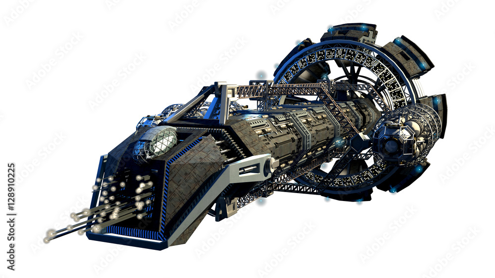 3d illustration of an interstellar spaceship for futuristic deep space ...