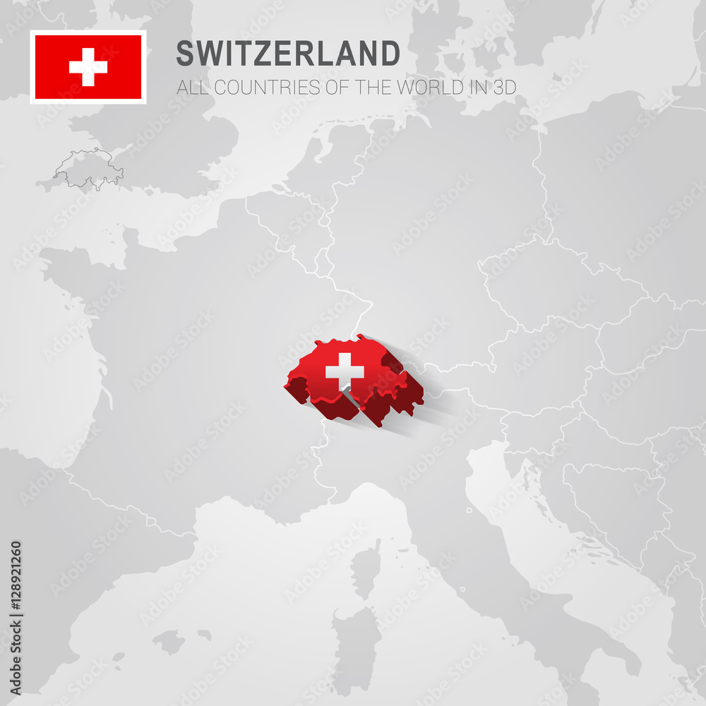Switzerland Map And Surrounding Countries