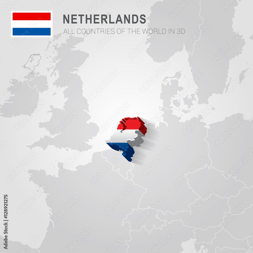 Netherlands and neighboring countries. Europe administrative map ...