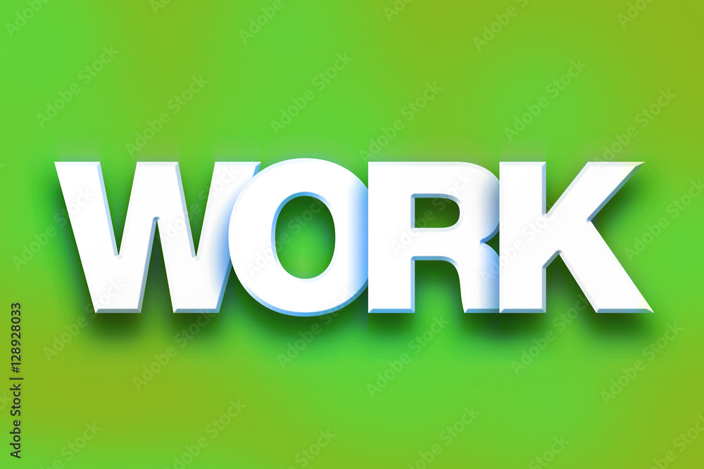 Work Concept Colorful Word Art Stock-Illustration | Adobe Stock