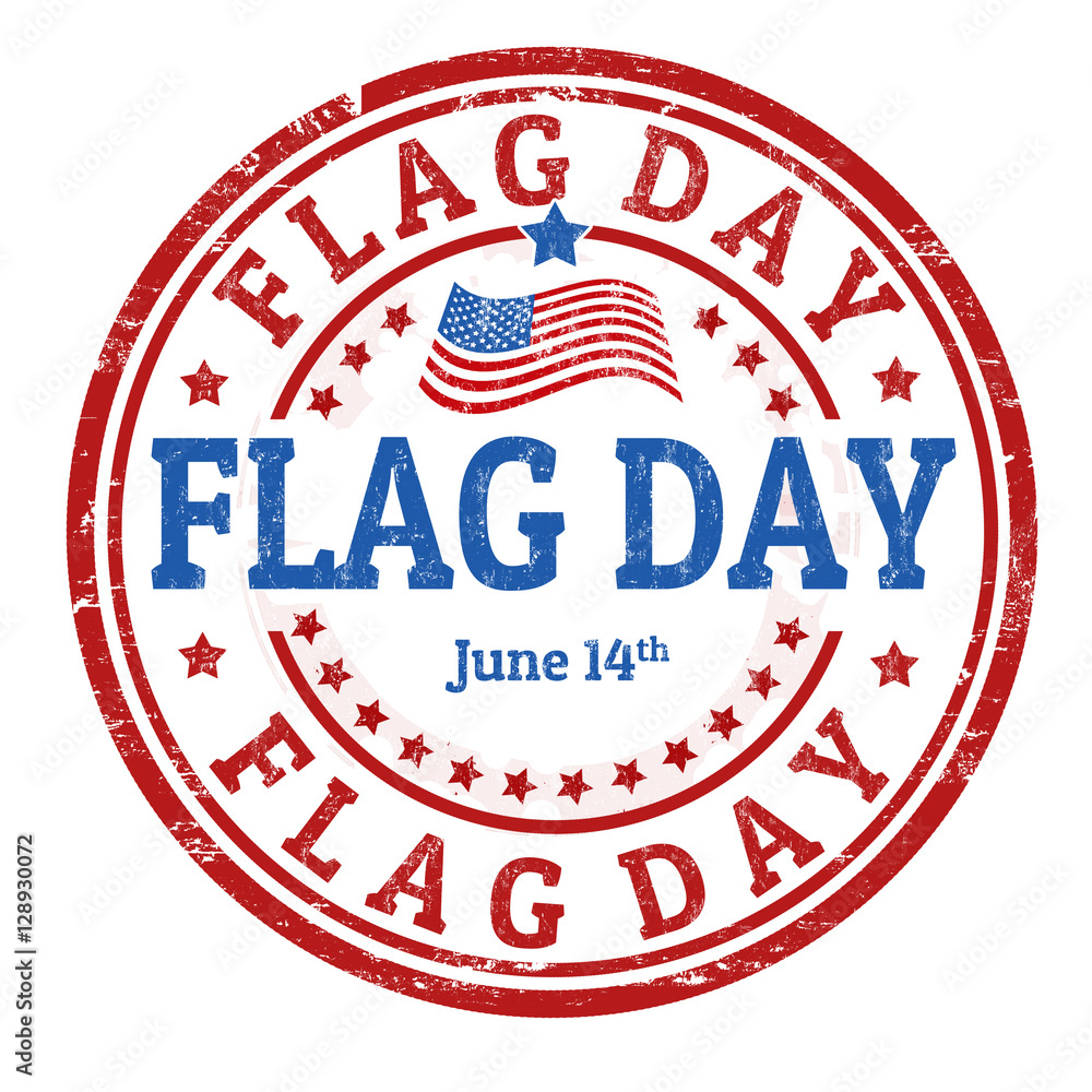 Flag Day sign or stamp Stock Vector | Adobe Stock